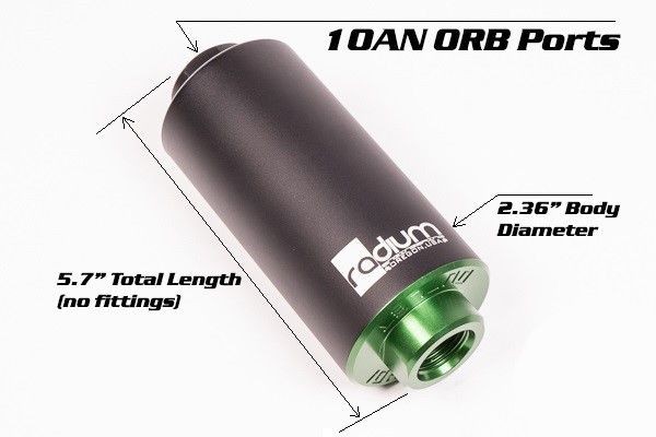 High Flow Fuel Filter Stainless 100 Micron Radium Engineering USA-RAD ...