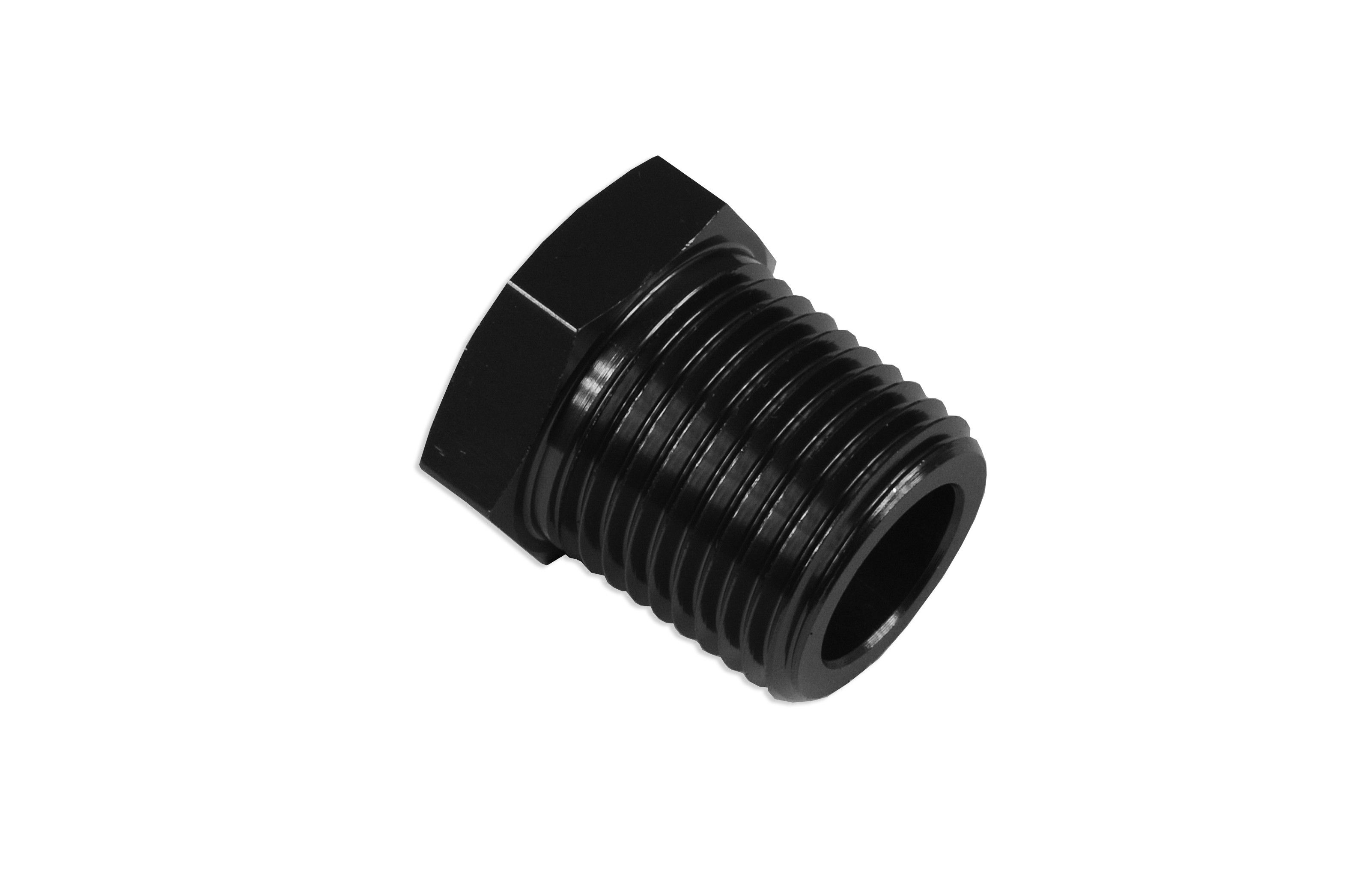 Adapter 3/8 NPT Hex Head Socket Blanking Plug Bung KP9039-06-BLACK - FMIC